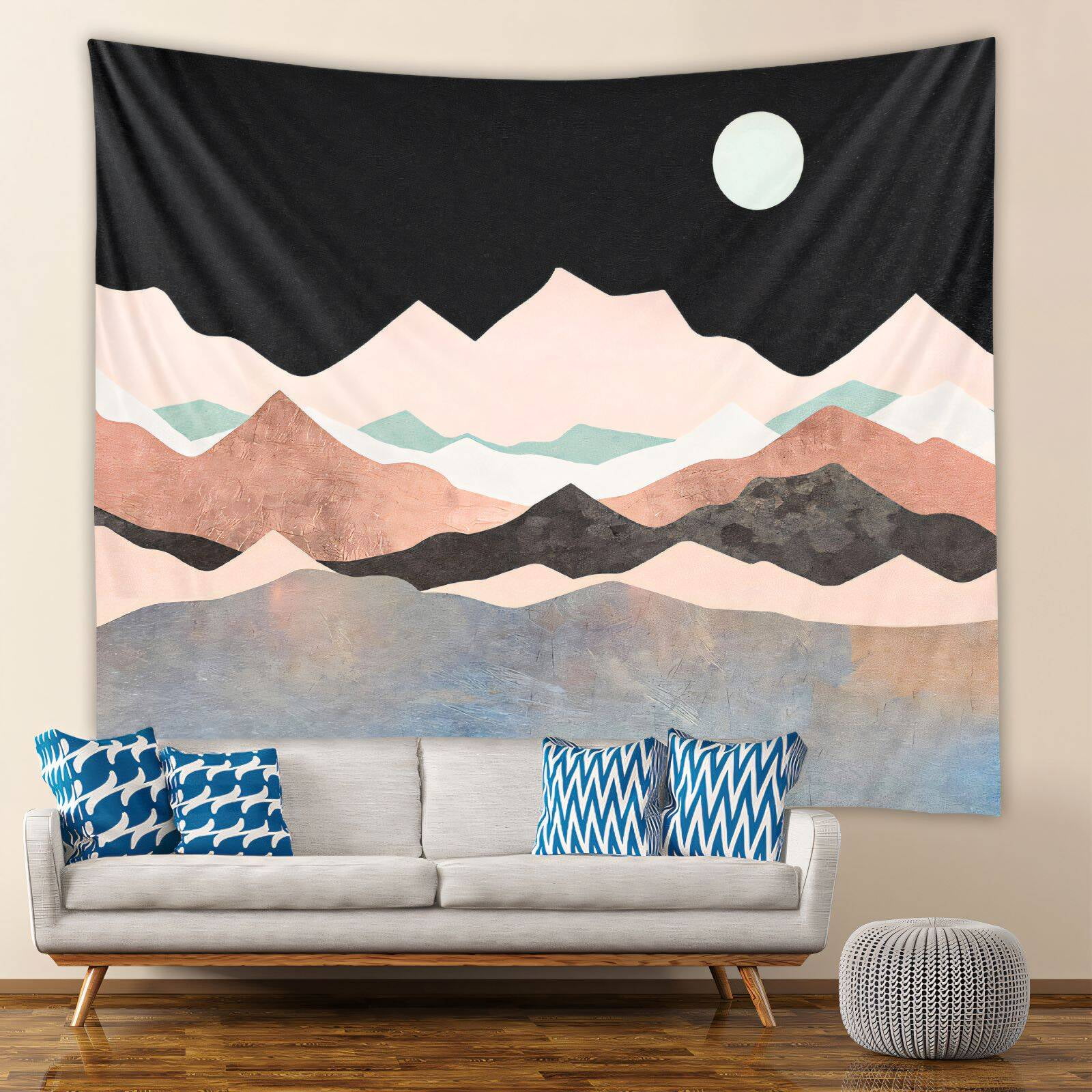 AUQ Wall Tapestry,Earthy and Well-Balanced Palette Tapestry Wall ...