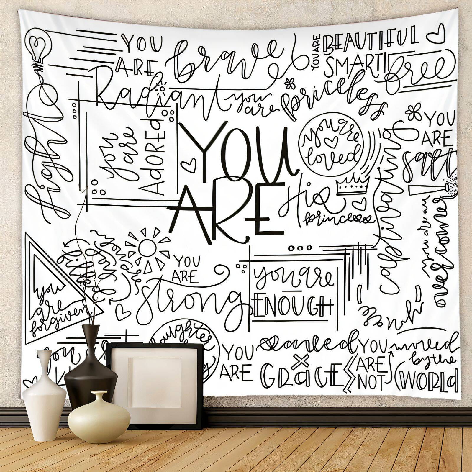 AUQ Wall Tapestry,Inspirational Quote Design Tapestry Wall Hanging ...