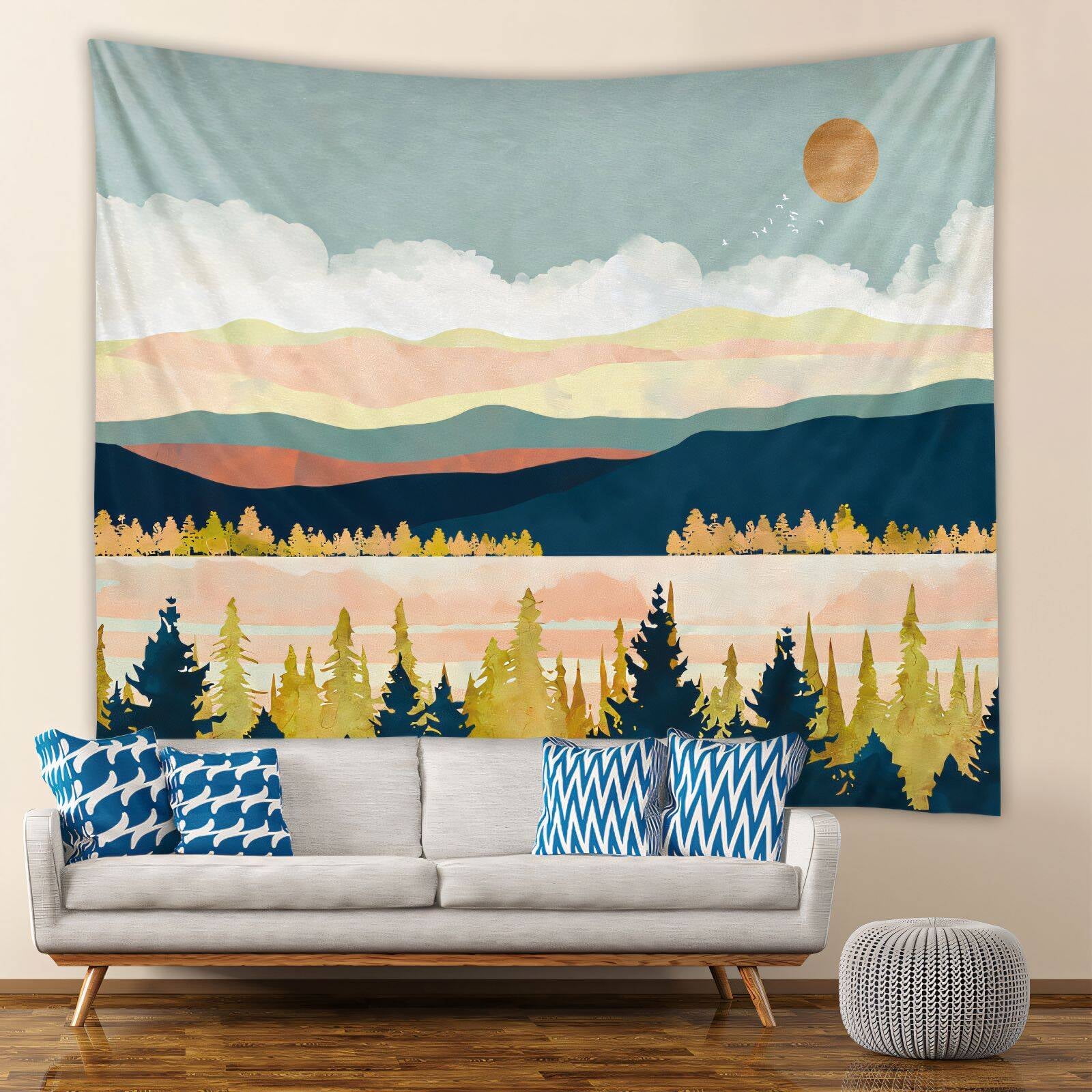 AUQ Wall Tapestry,MountaIns Backdrops,Wall Hanging,78.74X59.06in ...