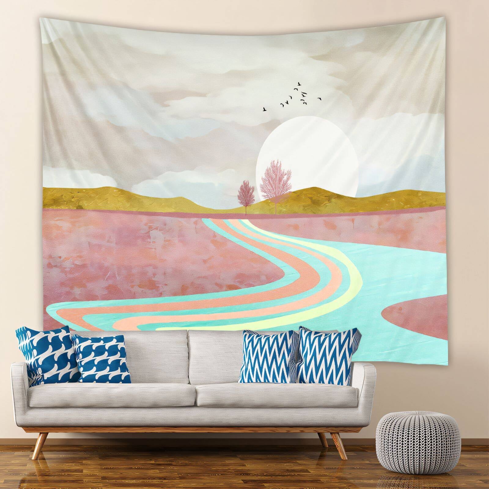 AUQ Wall Tapestry,MountaIns Macrame Wall Decor,Anime Tapestry,70.87X90 ...