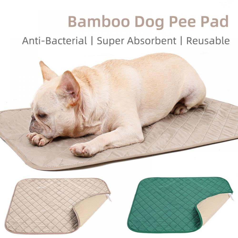 AUQ Washable Pee Pads for Pets, Natural Bamboo Fiber Reusable Puppy ...