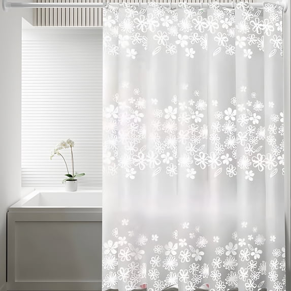 AUQ Waterproof Fabric Shower Curtain Soft Hotel Quality，Modern ...