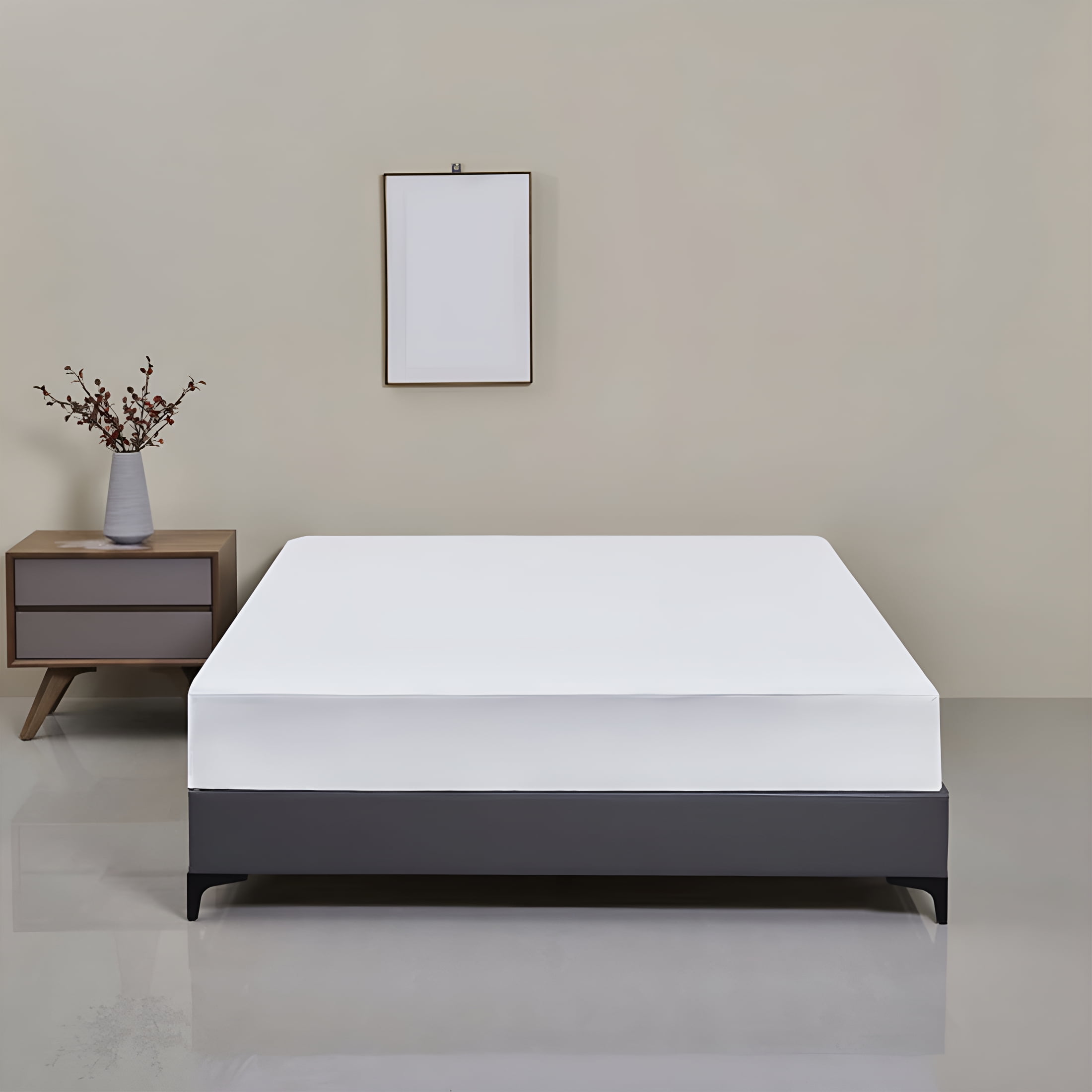 AUQ Waterproof Mattress Protector,Full Size,Fitted Sheet with ...