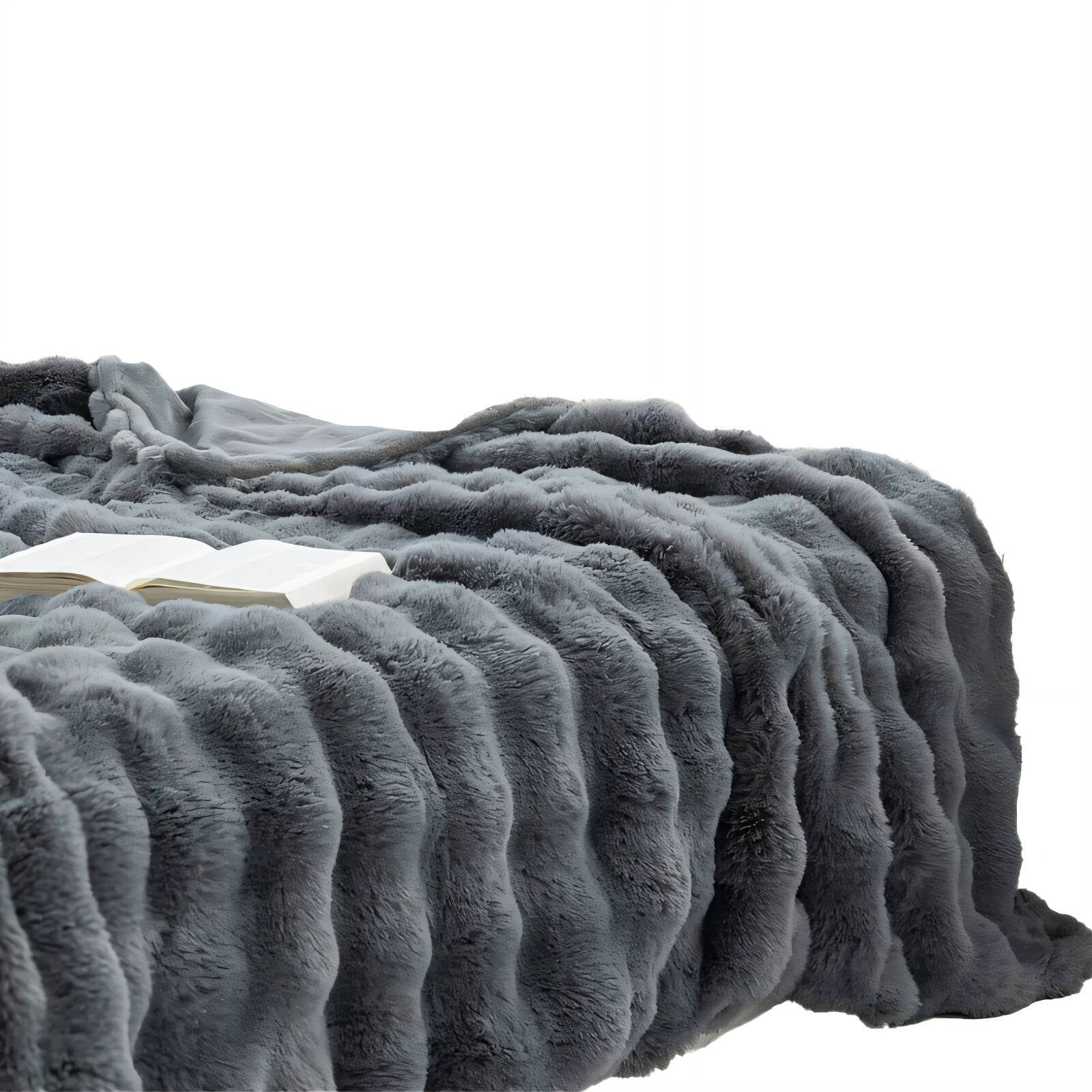 AUQ Weighted Blanket,Bubble Effect Faux Fur Throw Blanket for a 3D Look ...