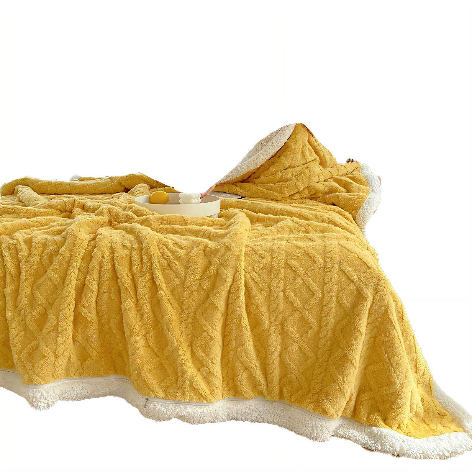 AUQ Weighted Blanket,Double-Sided Taf Fleece and Lamb Wool Texture ...