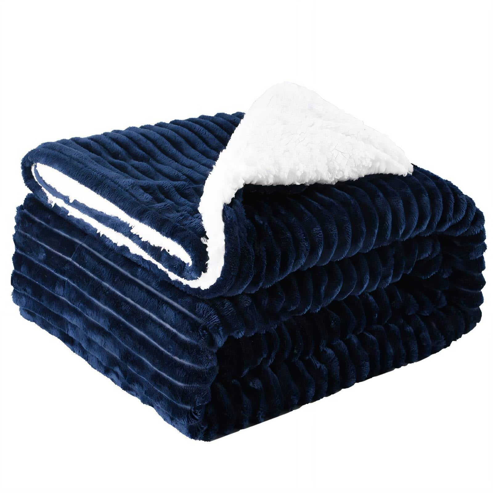 AUQ Weighted Blanket,Thick Fleece Fabric Throw Blanket for Couch,Double ...