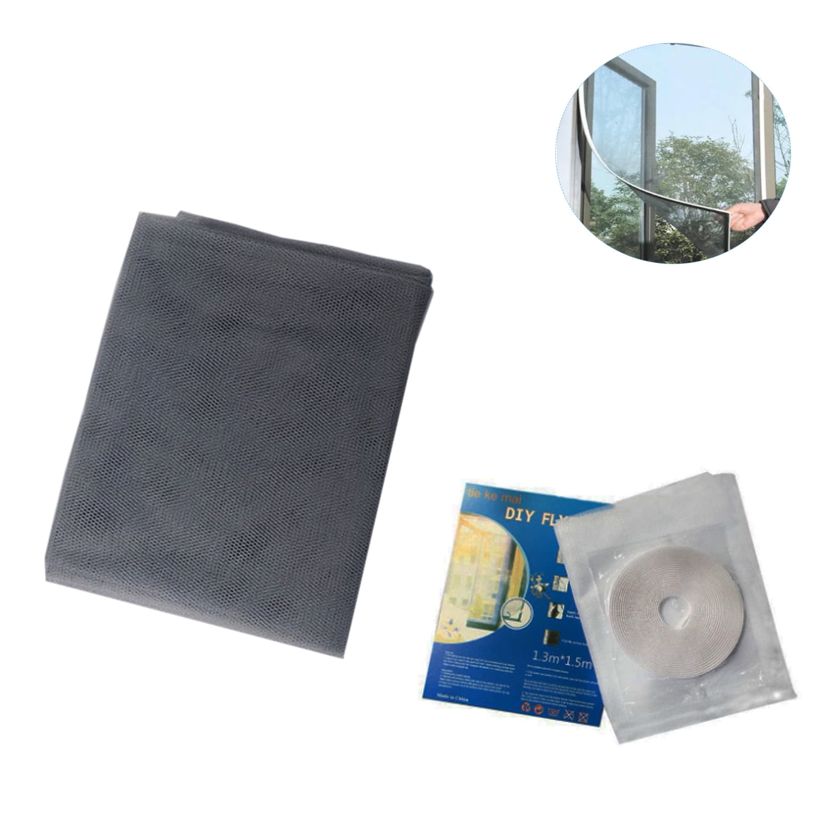 AUQ Window Screen, Mesh Bug Screen, Indoor Insect Fly Screen Curtain ...