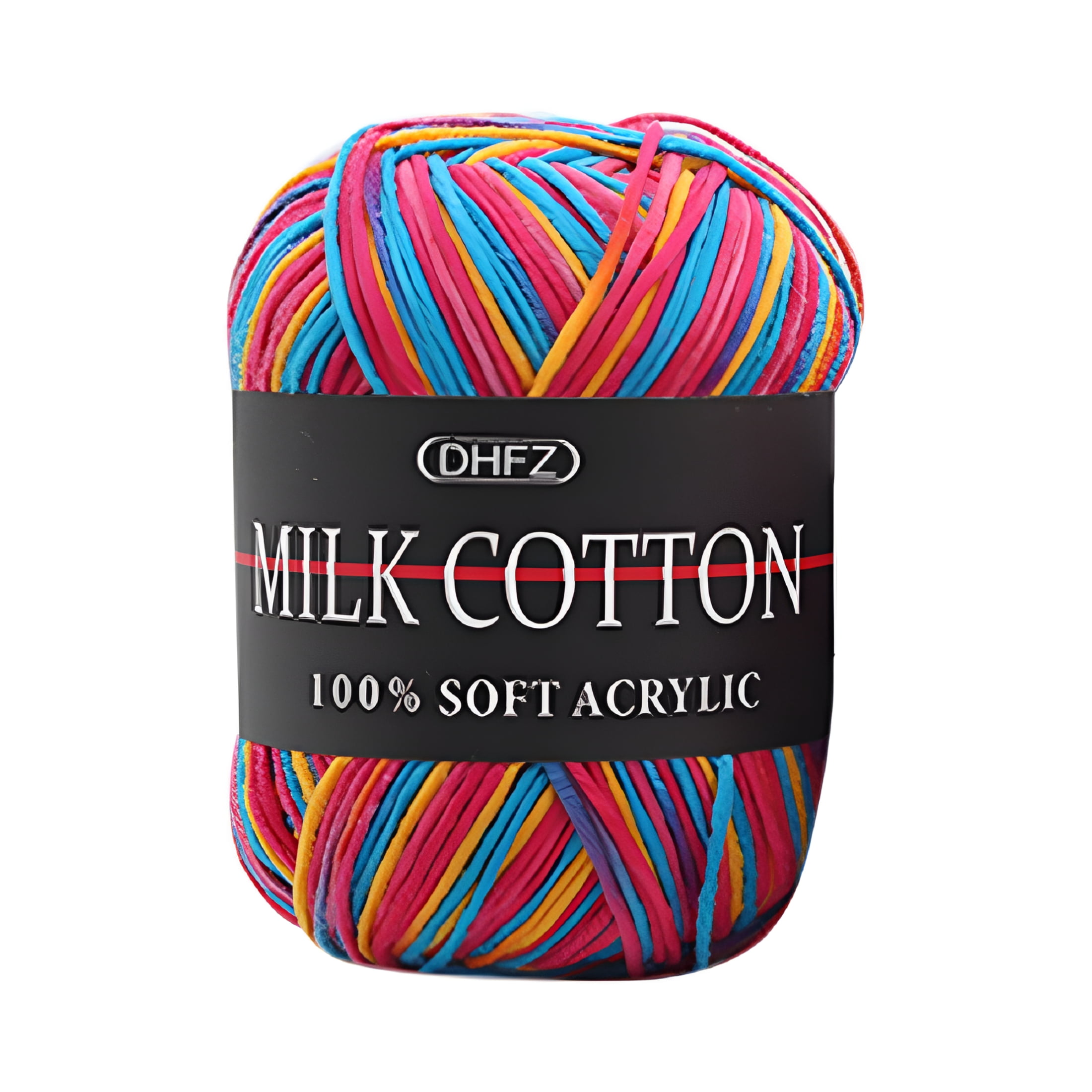 AUQ Yarn Thread,Multicolored Crochet Yarn for Knitting and Crocheting ...