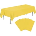 AUQ Yellow 6 Pack Plastic Table Cloth 54" X 108",Disposable Tablecloths ...