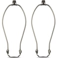 AUR Antique Brass 10 Inch Lamp Shade Holder Kit with Finial Caps, 2 Set ...