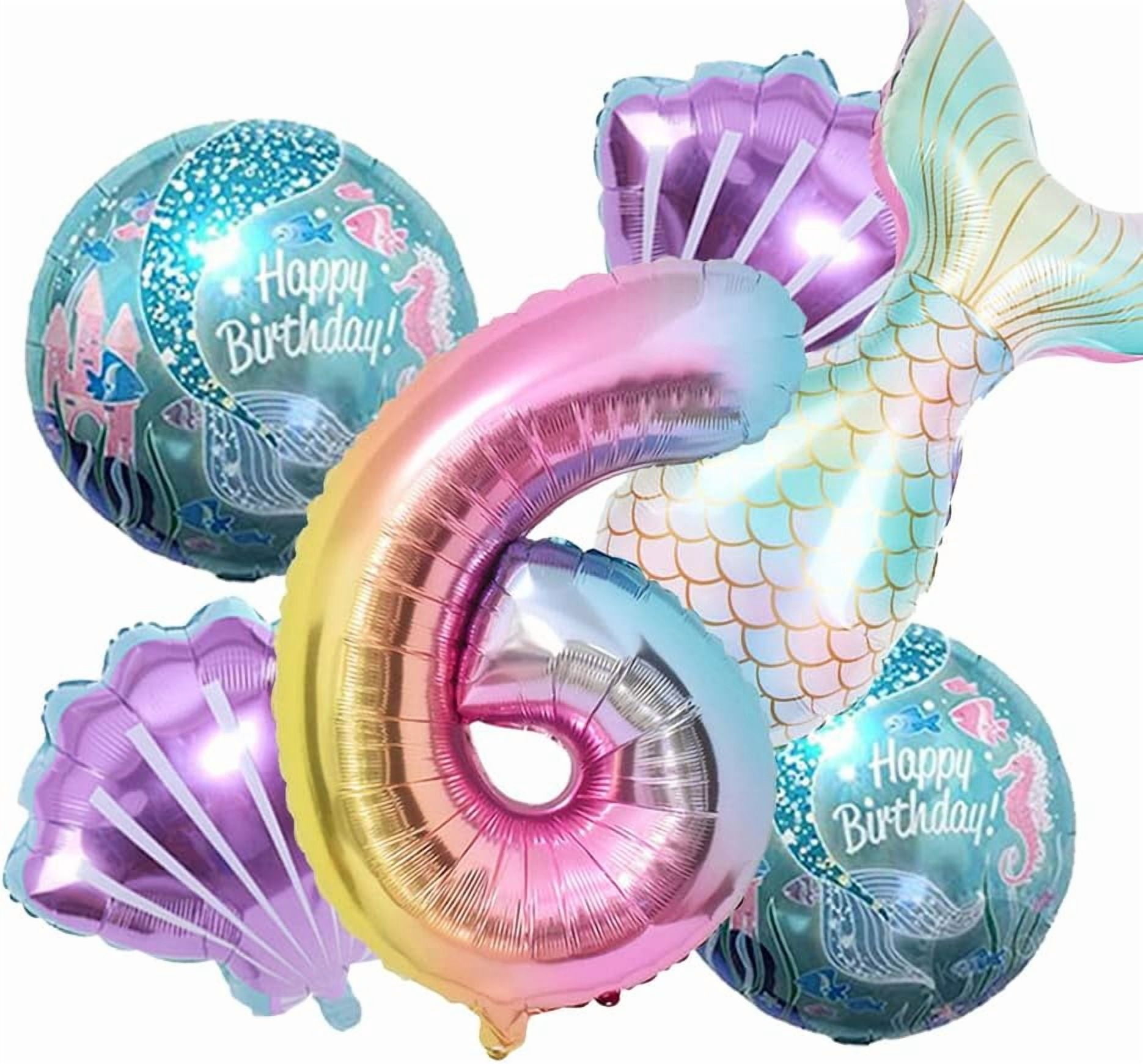 AUR Mermaid Birthday Decoration Kit - Sea Balloons, Foil Balloon, Tail ...
