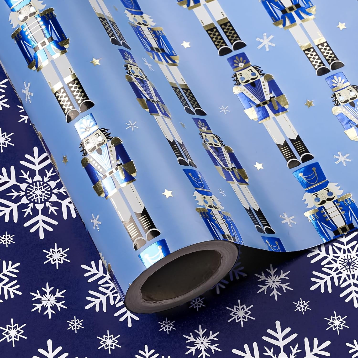 AUR Reversible Nutcracker Christmas Wrapping Paper - Mini Roll - 17 ...