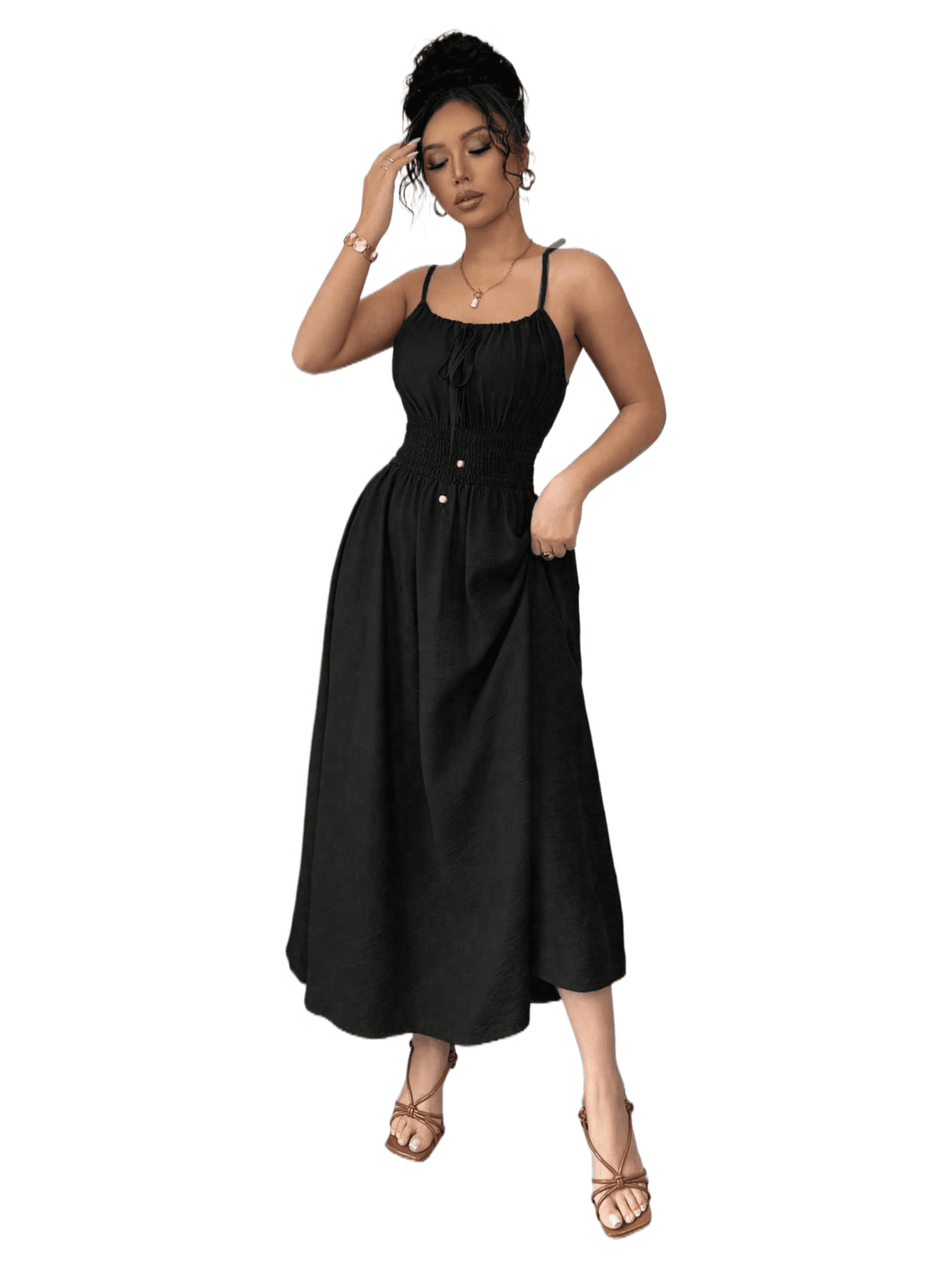 AURA Strapless Maxi Dress Sleeveless Pleated A Line Dress S-XXL Summer ...