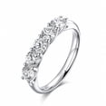 AURALUME Lab Grown Diamond Eternity Band 1.1cttw 5 Stone D Color VVS ...
