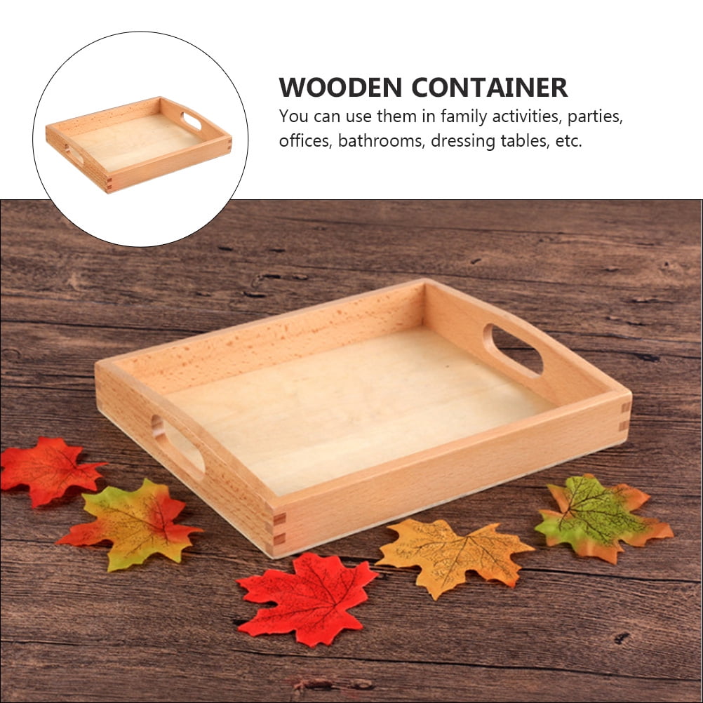 AURARMLET 1 Piece Small Storage Box In Wood Color For Parties 15.72X11 ...