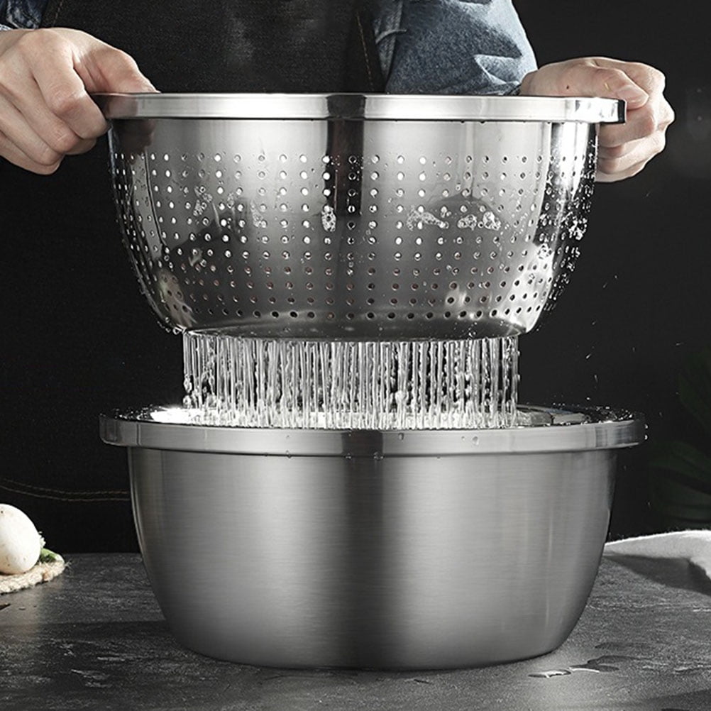 AURARMLET 1Set Multi Function Stainless Steel Vegetable Strainer Bowl ...