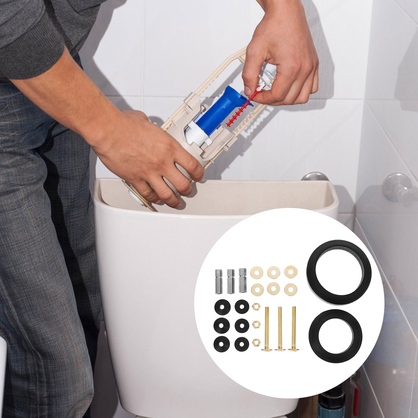 AURARMLET 1 Set of Toilet Tank Bolts and Washers Rubber Secure ...