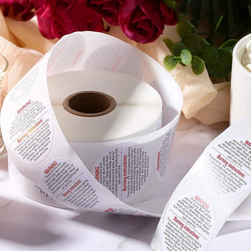 AURARMLET 1000 White Adhesive Sticker Labels for Crafts and Creative ...