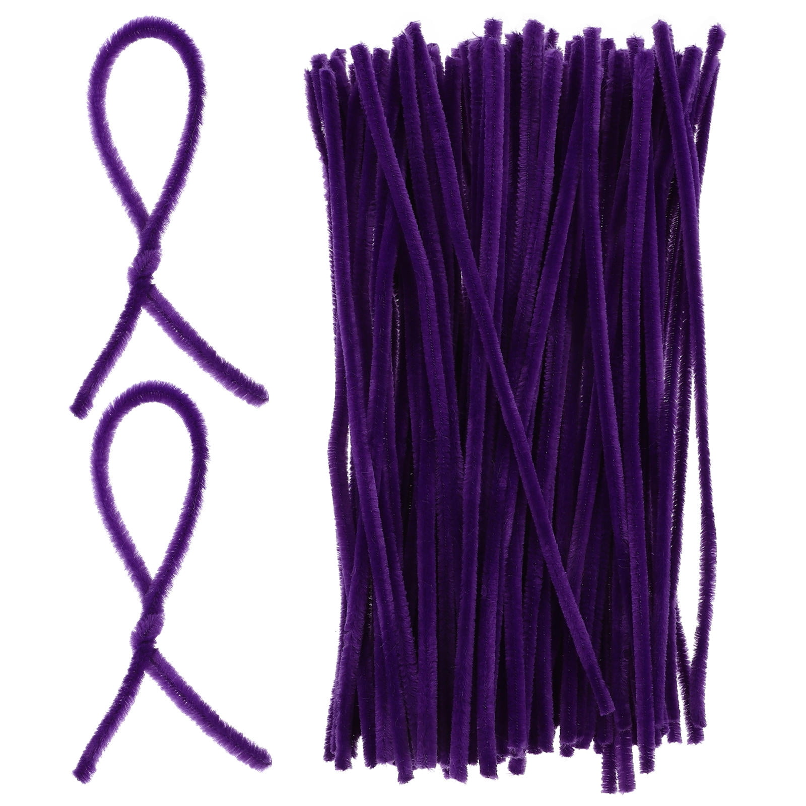 AURARMLET Aurarmlet 100pcs Purple Chenille Stems Handmade Craft ...
