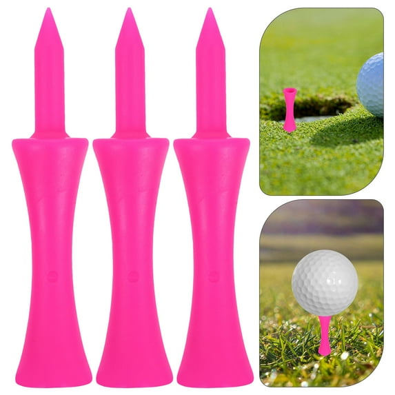 AURARMLET 100Pcs Sturdy Plastic Golf Tees Rosy Color for Longterm Use ...