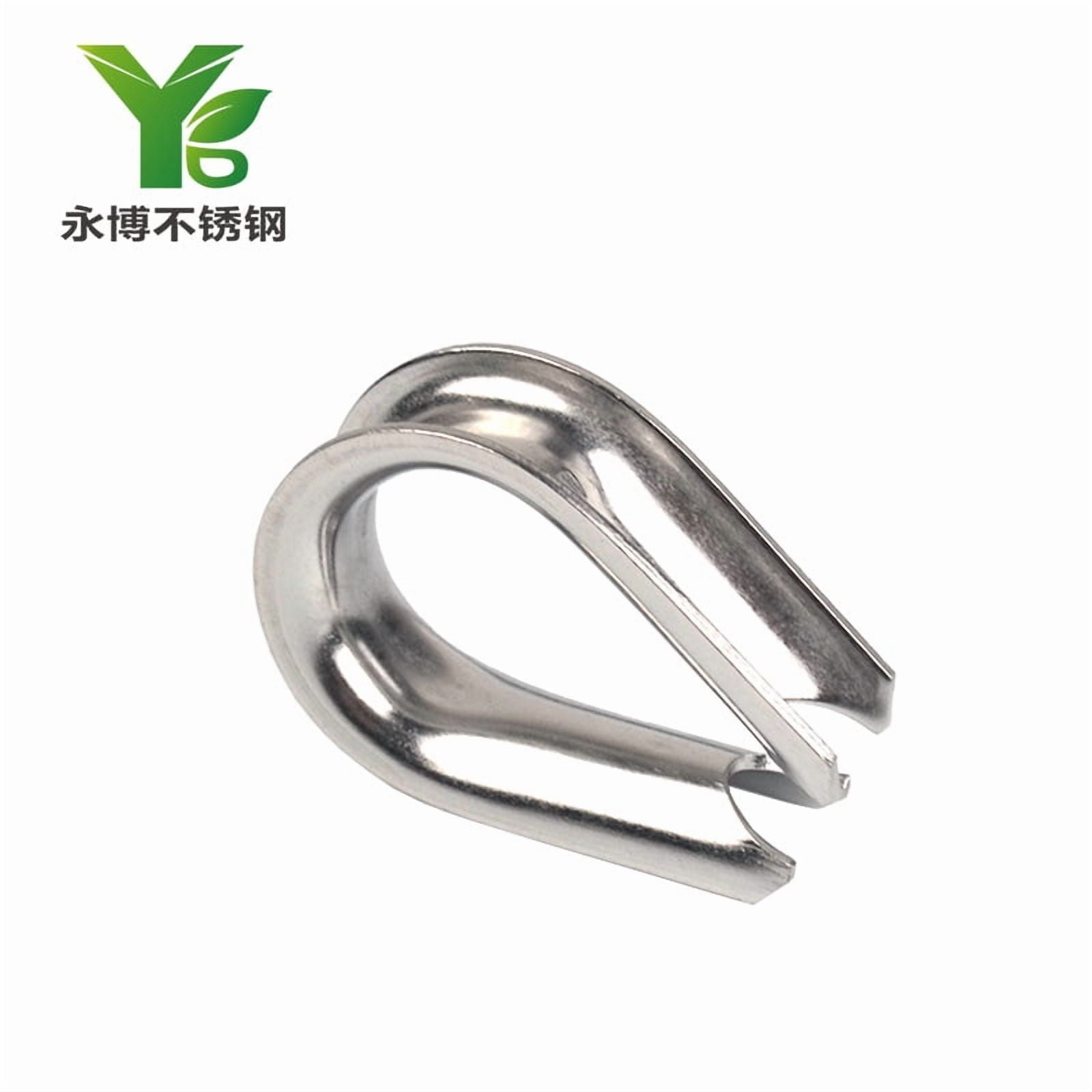 AURARMLET 100pcs Stainless Steel Wire Rope Thimbles: Heavy Duty Cable ...