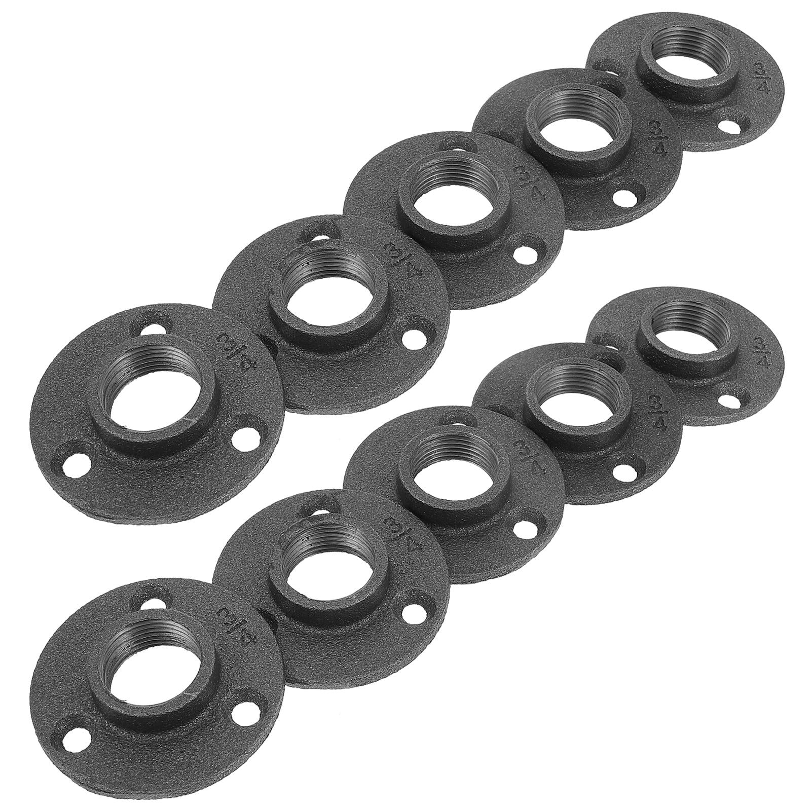 AURARMLET 10Pcs Black Iron Pipe Fittings Malleable Cast Iron for ...