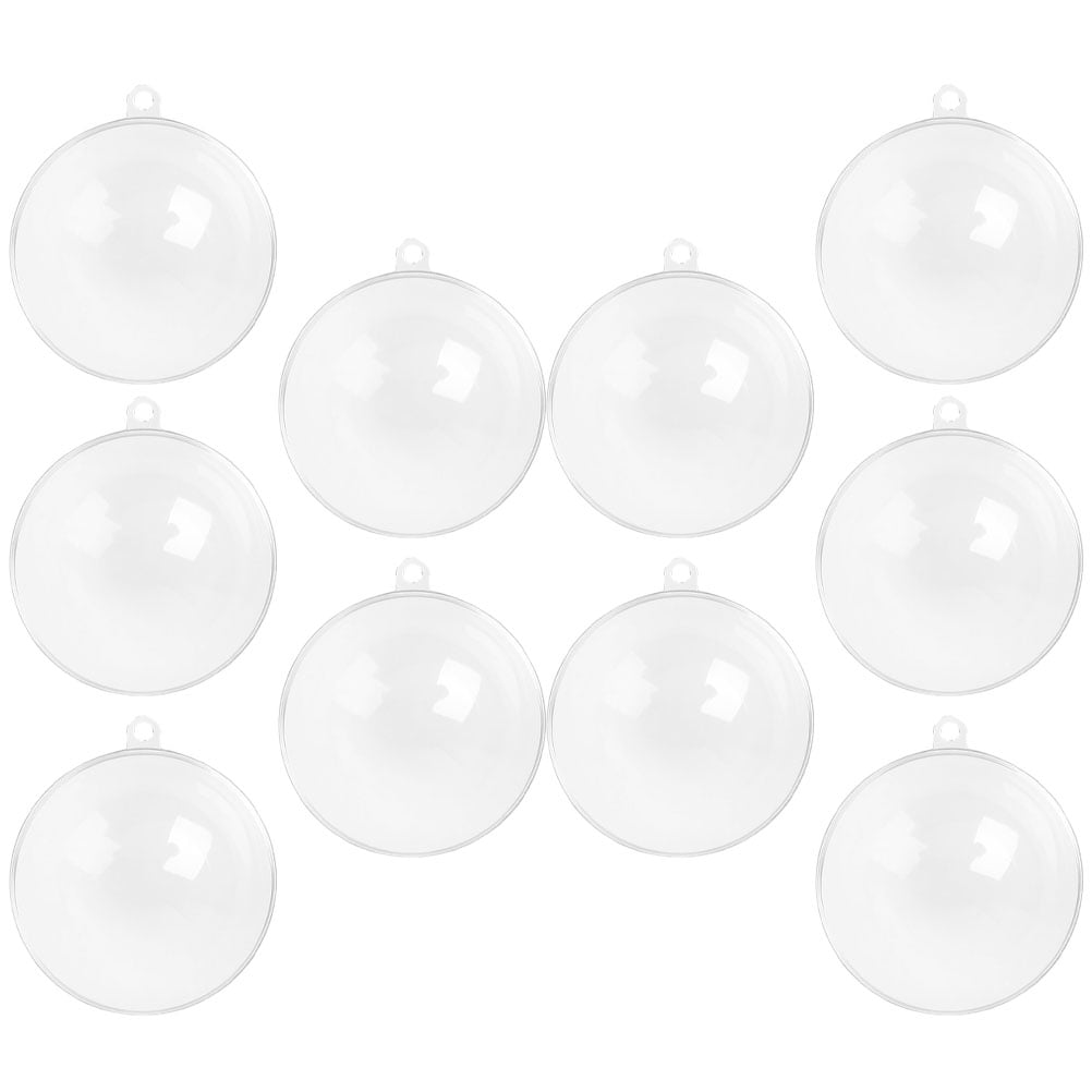 AURARMLET 10Pcs Clear Baubles for Crafts Filled Plastic Balls for ...