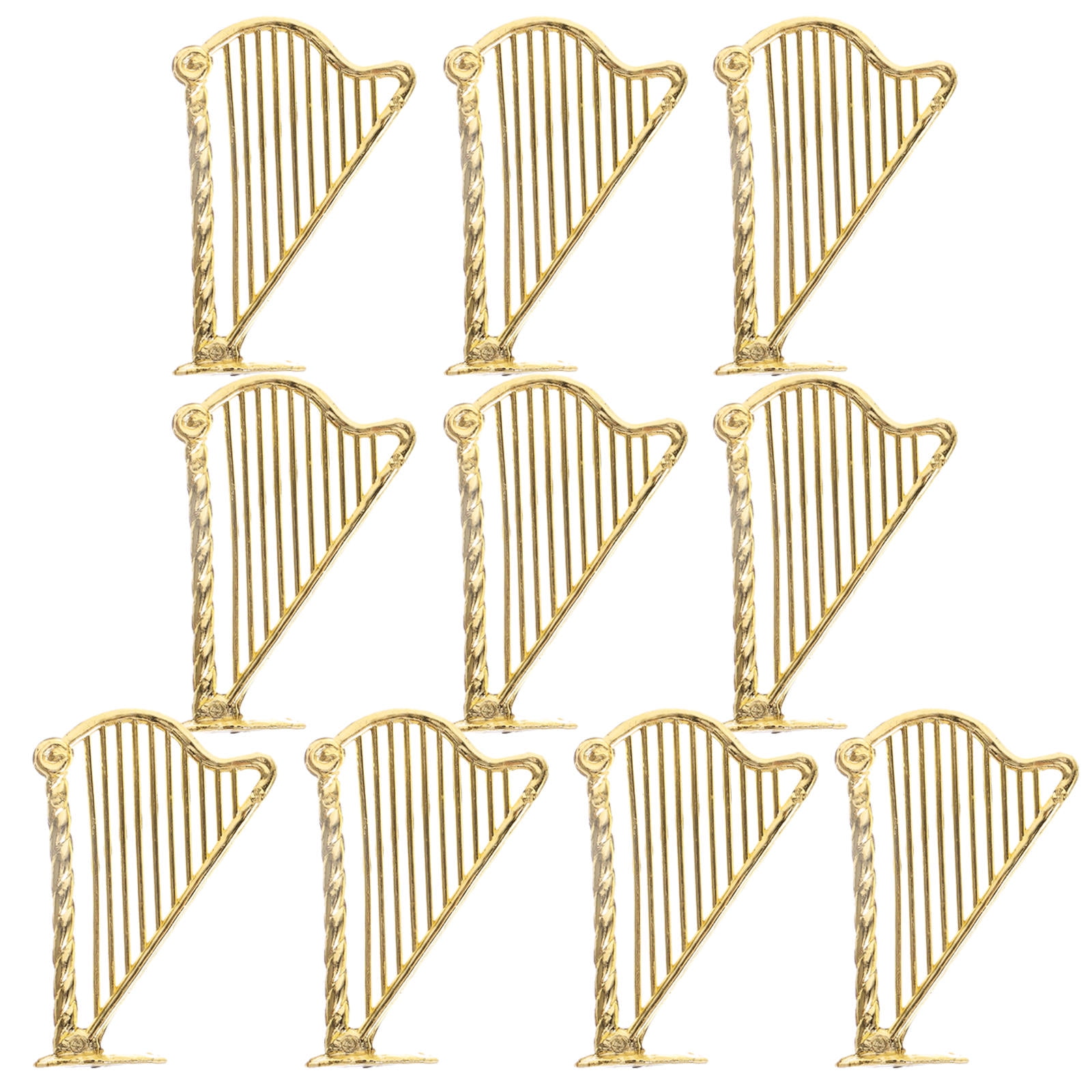 AURARMLET Set of 10 Golden Musical Instrument Hanging Ornaments for ...