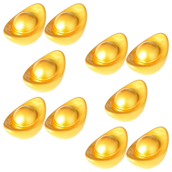 AURARMLET 10Pcs Ingot Decor for Fortune Resin Ingot Craft Traditional ...