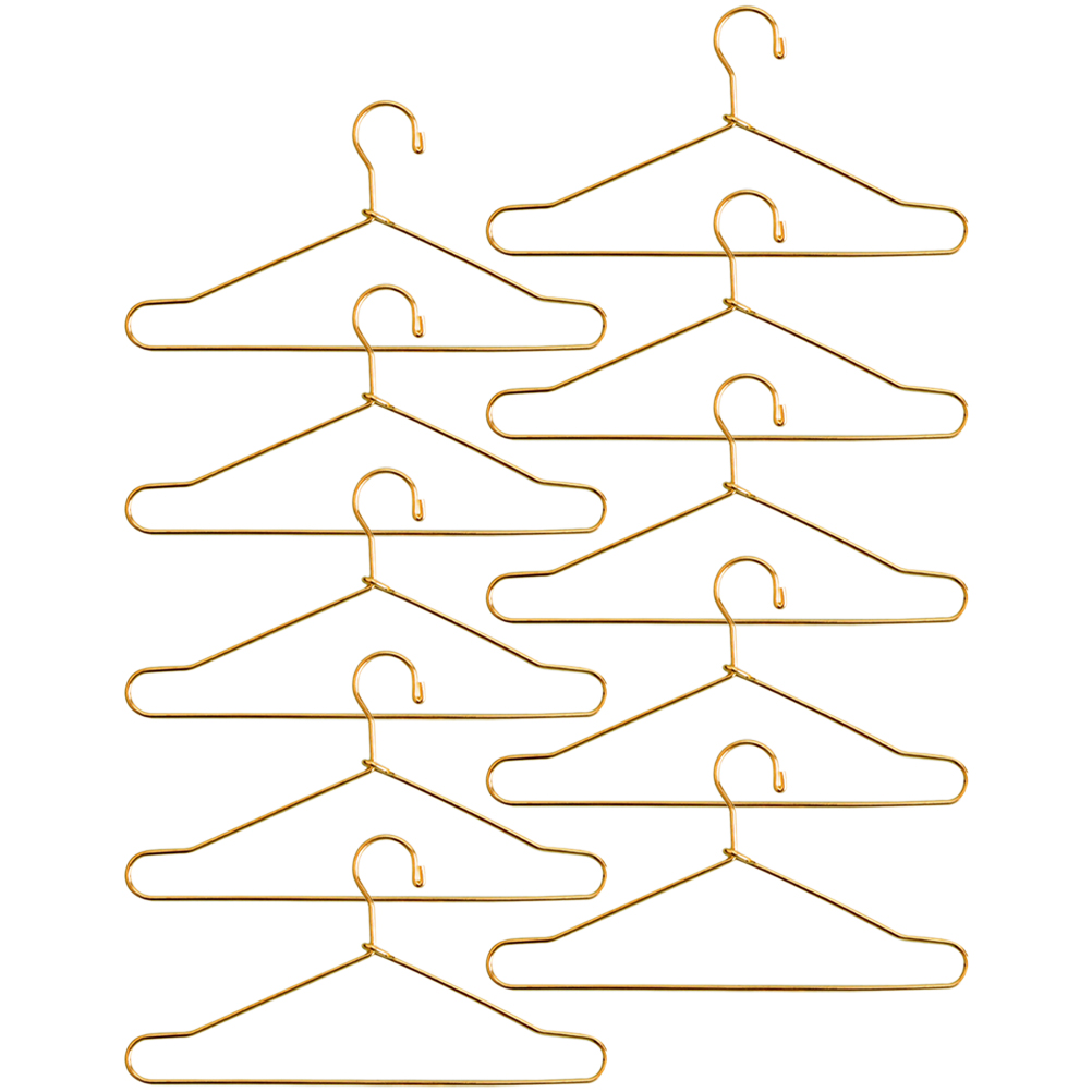 AURARMLET 10Pcs Metal Clothes Hangers Miniature For Dollhouse ...