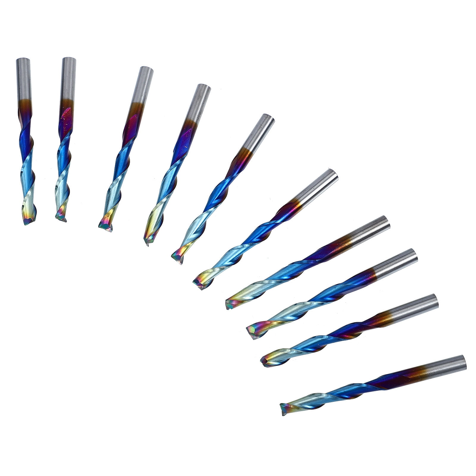 AURARMLET Tungsten Steel Milling Cutter 10Pcs CNC Router Bits Ball Nose ...