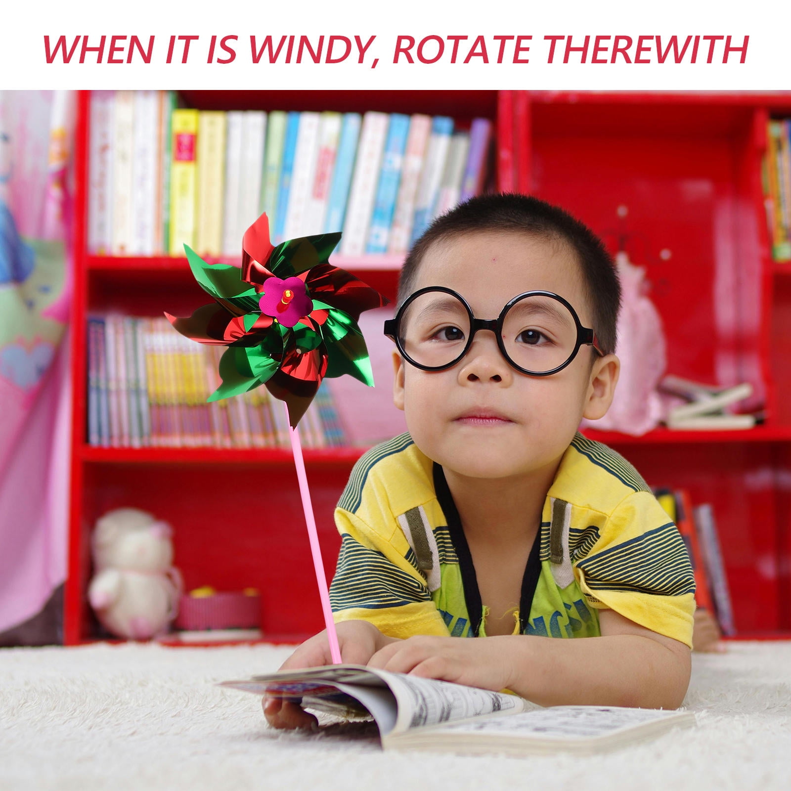 AURARMLET 10pcs Mini Windmill Toy Plastic Simple Design for Kids Room ...