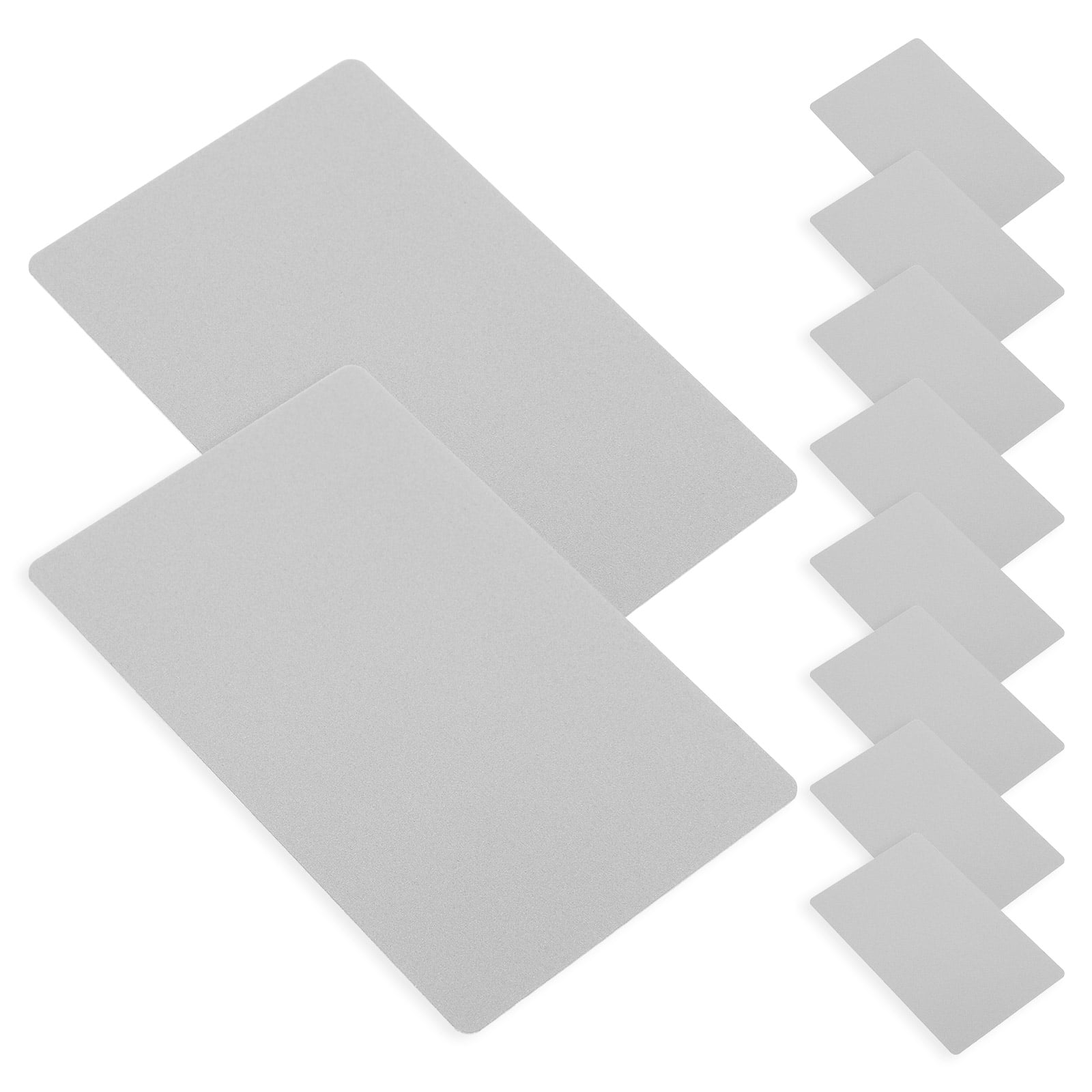 AURARMLET 10pcs Name Tag Cards Blank Metal Sublimation Blanks Smooth ...