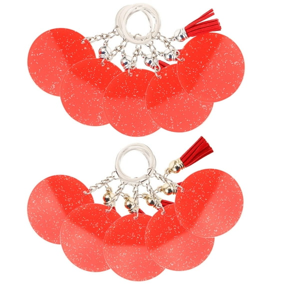 AURARMLET 10pcs Pendant Keychain Red Acrylic Blank Keychains for ...
