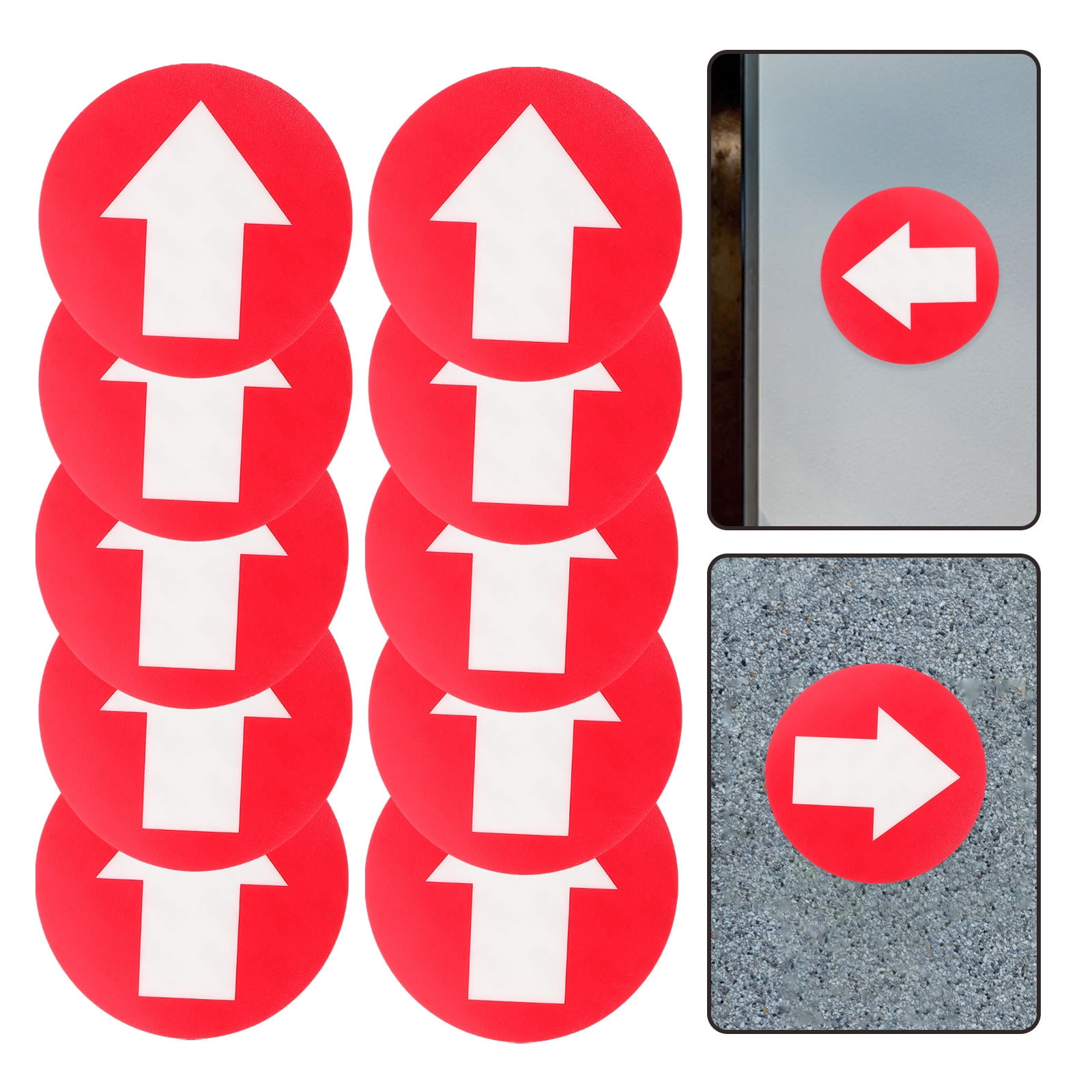 AURARMLET 10Pcs Adhesive Reflective Red Arrow Direction Markers for Car ...