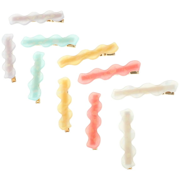 AURARMLET 10pcs Small Wave Hair Clips Barrettes Set Acetate Sheet Hair ...