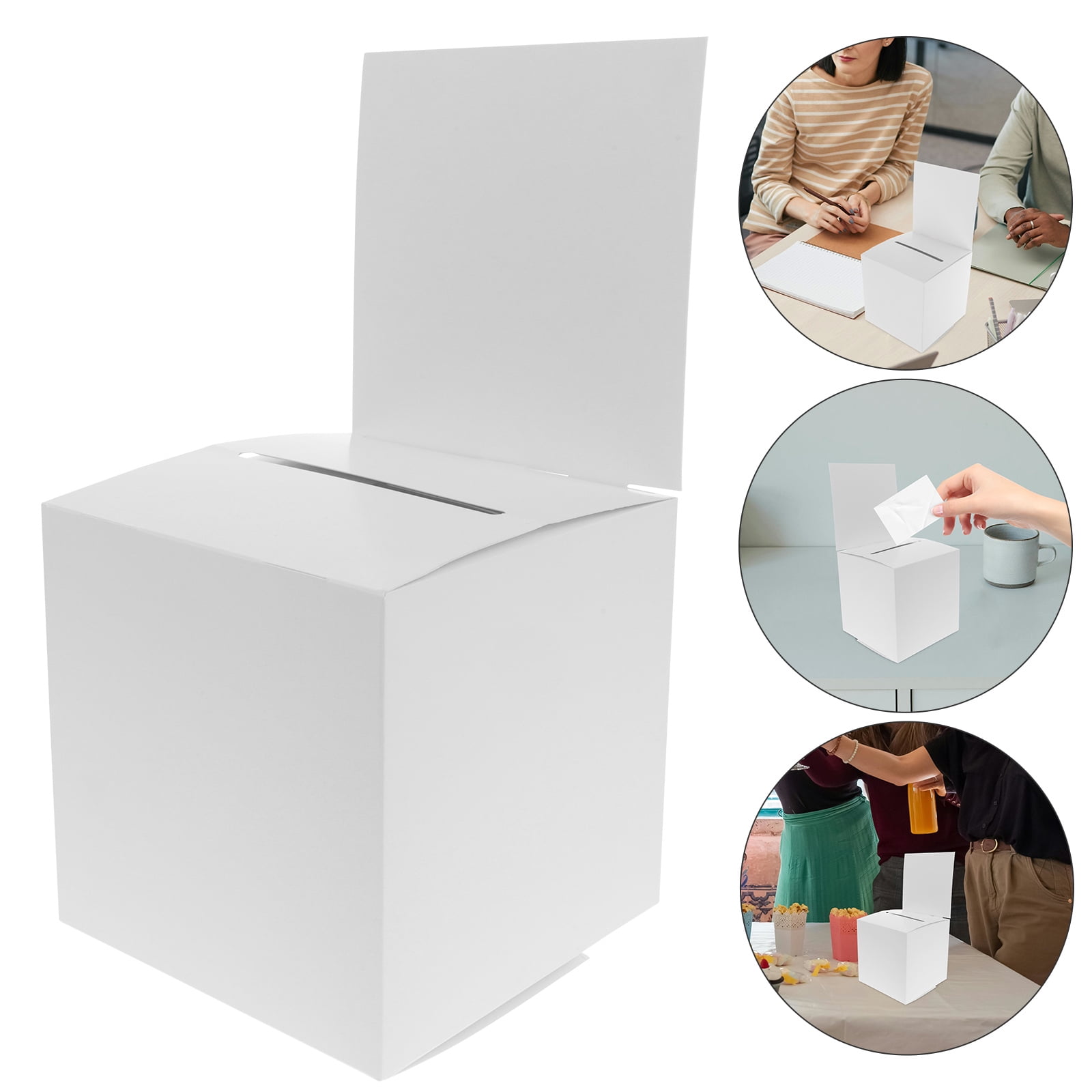 AURARMLET Reusable Raffle Box White Paper Easy Assembly for Special ...