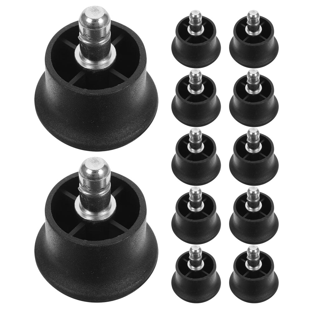 AURARMLET 12Pcs Locking Wheels for Chair Plug-in Fixed Feet Black ABS Protect Floors in Office ...