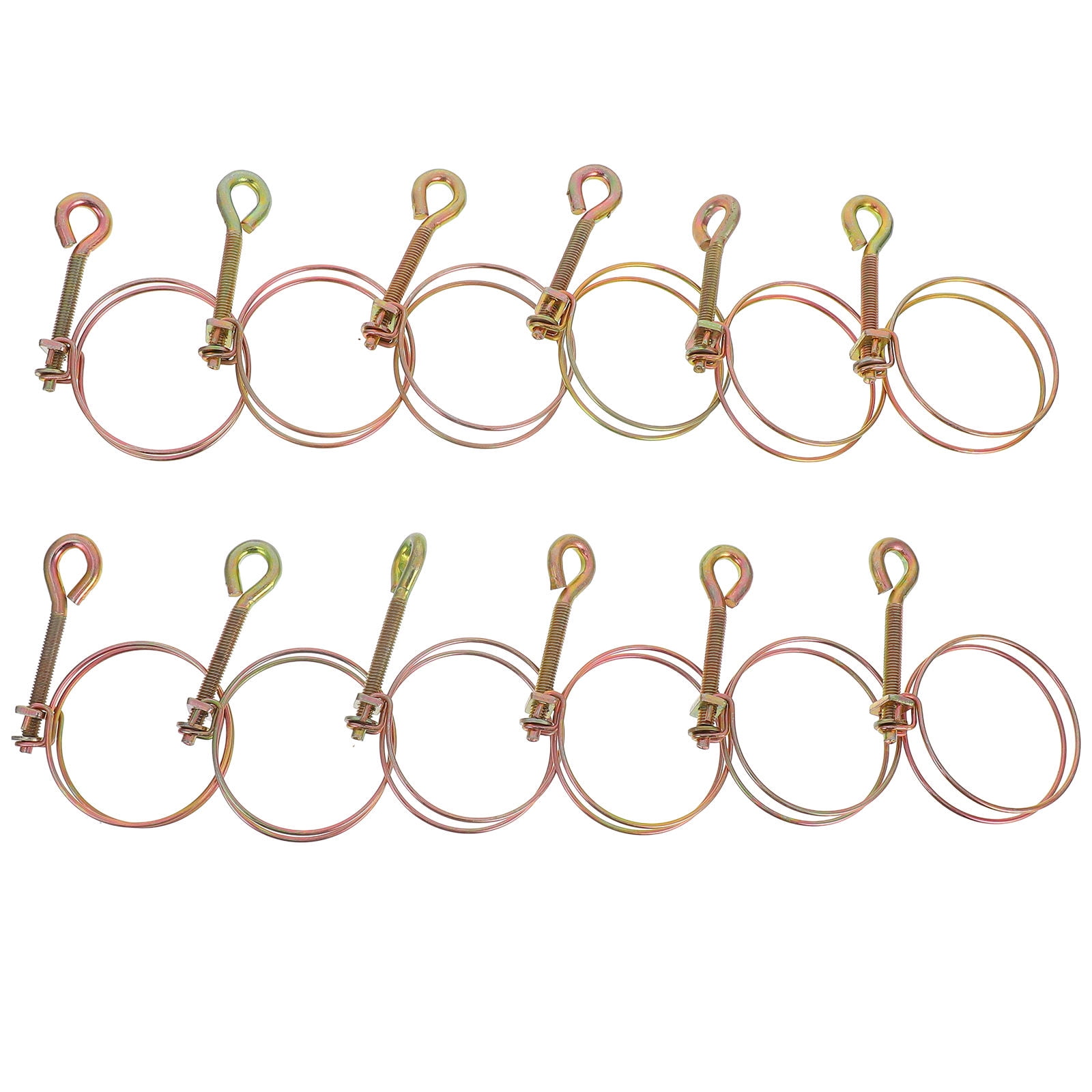 AURARMLET 12Pcs Heavy Duty Galvanized Iron Water Pipe Clips Hose Clamps ...
