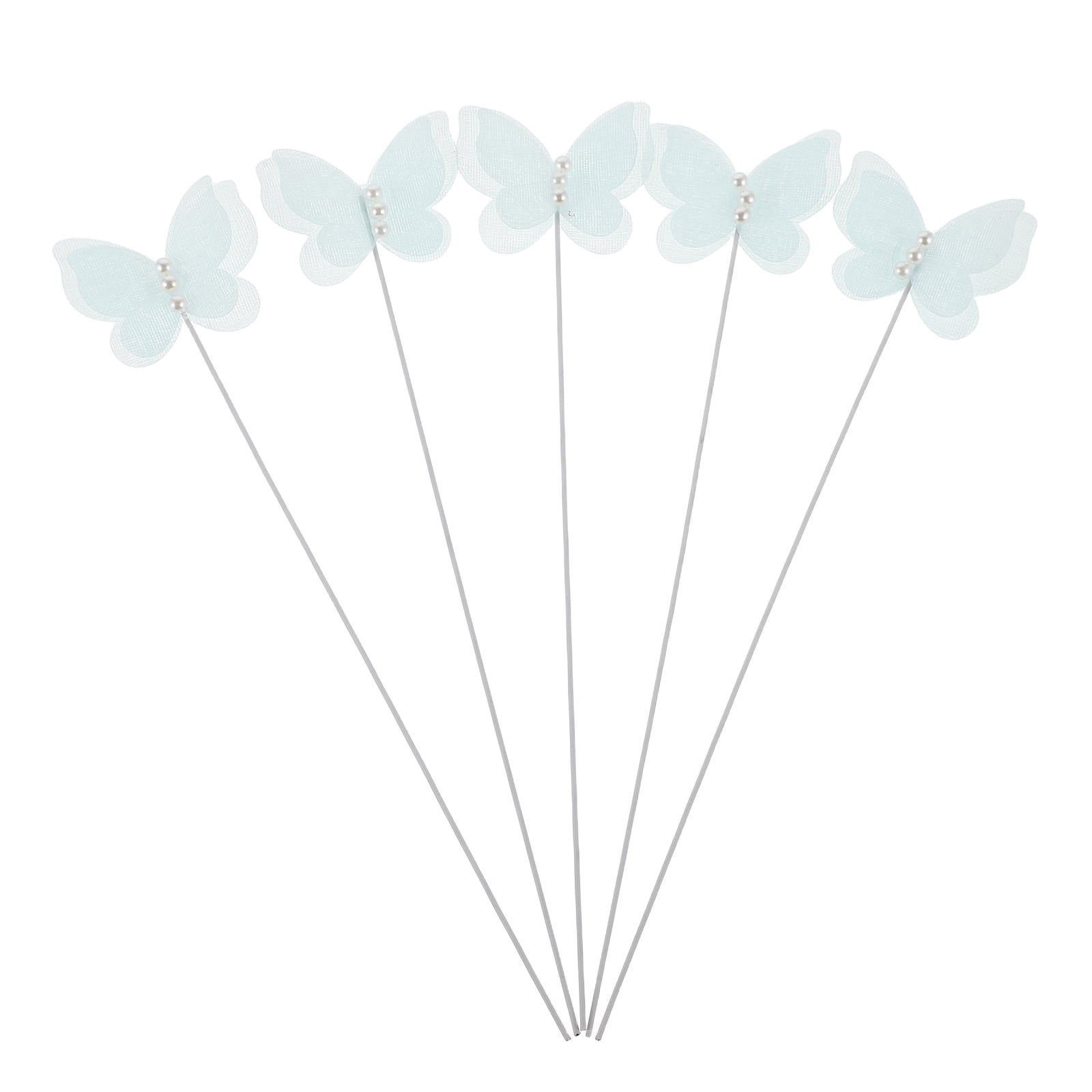 AURARMLET 15Pcs Sky Blue Butterfly Cupcake Toppers Easy to Use Cake ...