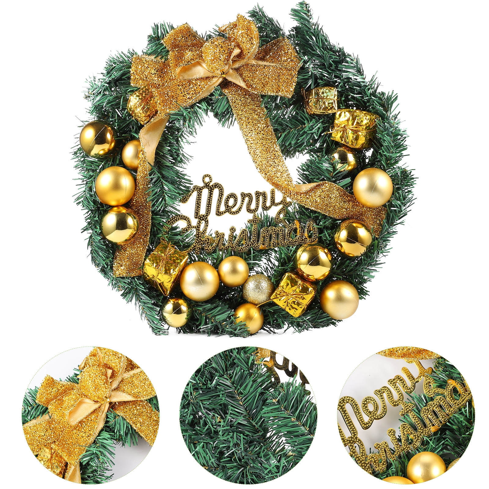 AURARMLET 1Pack Artificial Wreaths Holiday Decoration Circular Cloth ...