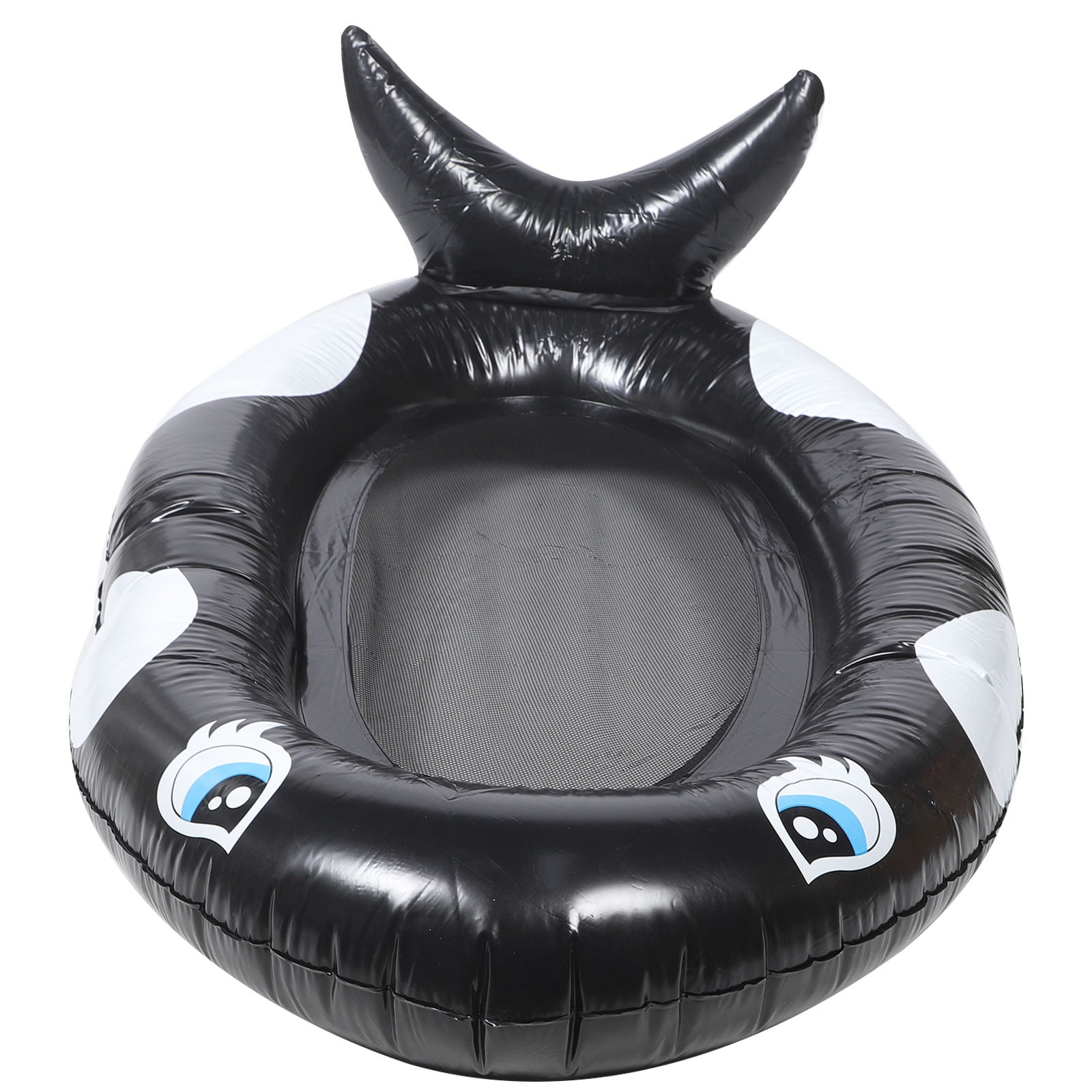 AURARMLET 1Pack Black PVC Pool Floating Recliner for Adults 145x95cm ...
