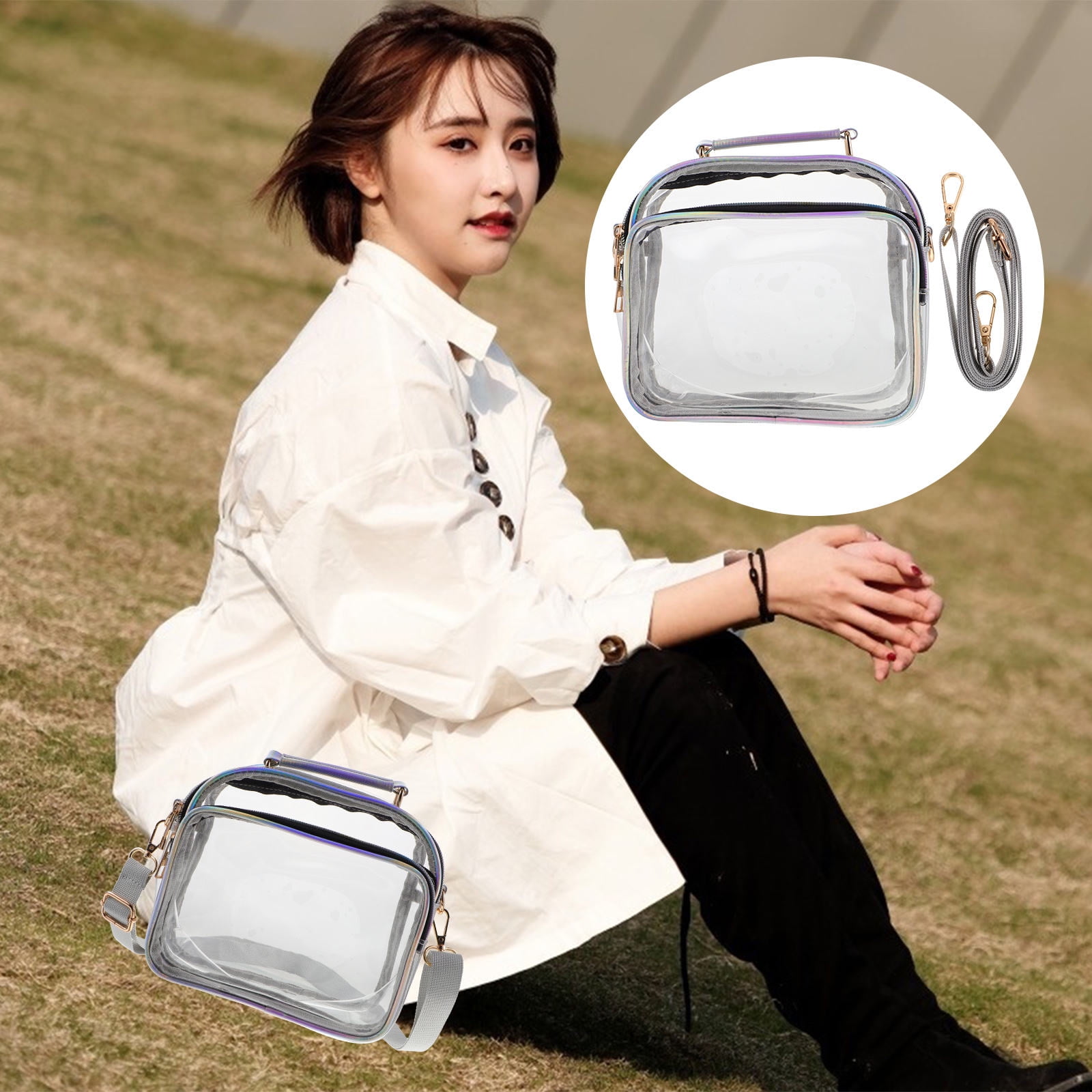 AURARMLET 1Pack Clear Plastic Purse Large Capacity Multi-functional ...