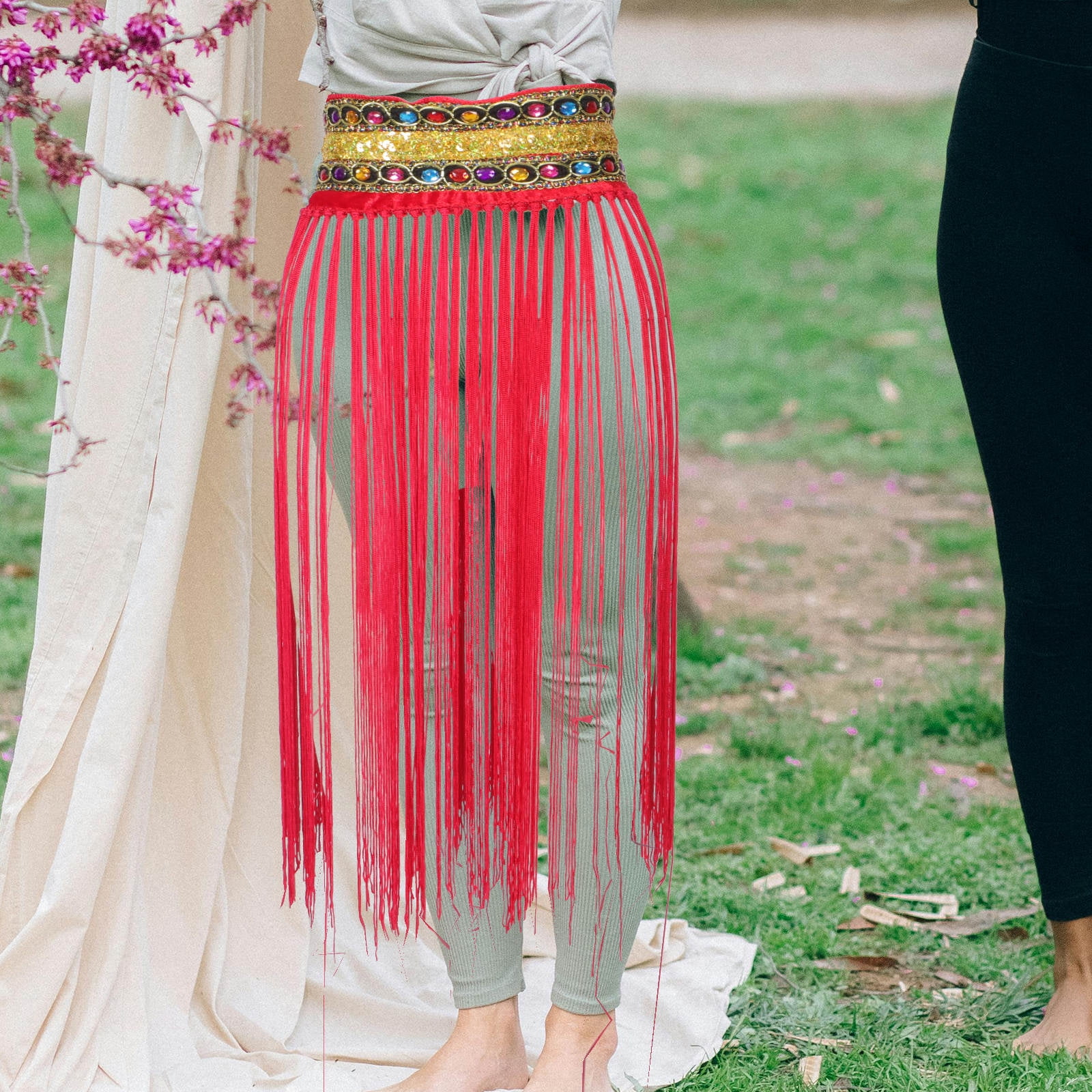 AURARMLET 1Pack Dance Hip Scarf Cotton Charming Performance Dancer ...