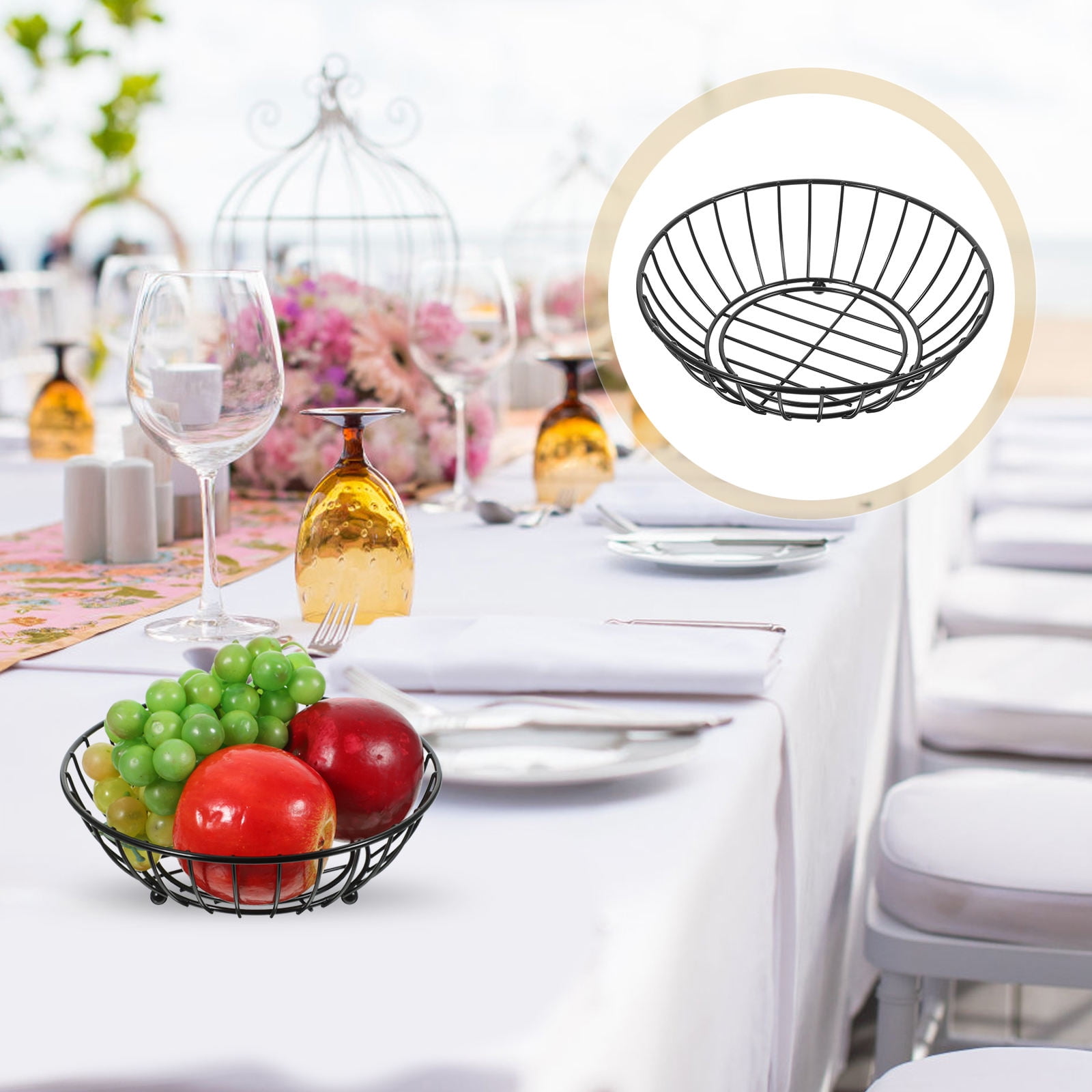 AURARMLET Metal Storage Basket Iron Sundry Storage Household Users ...