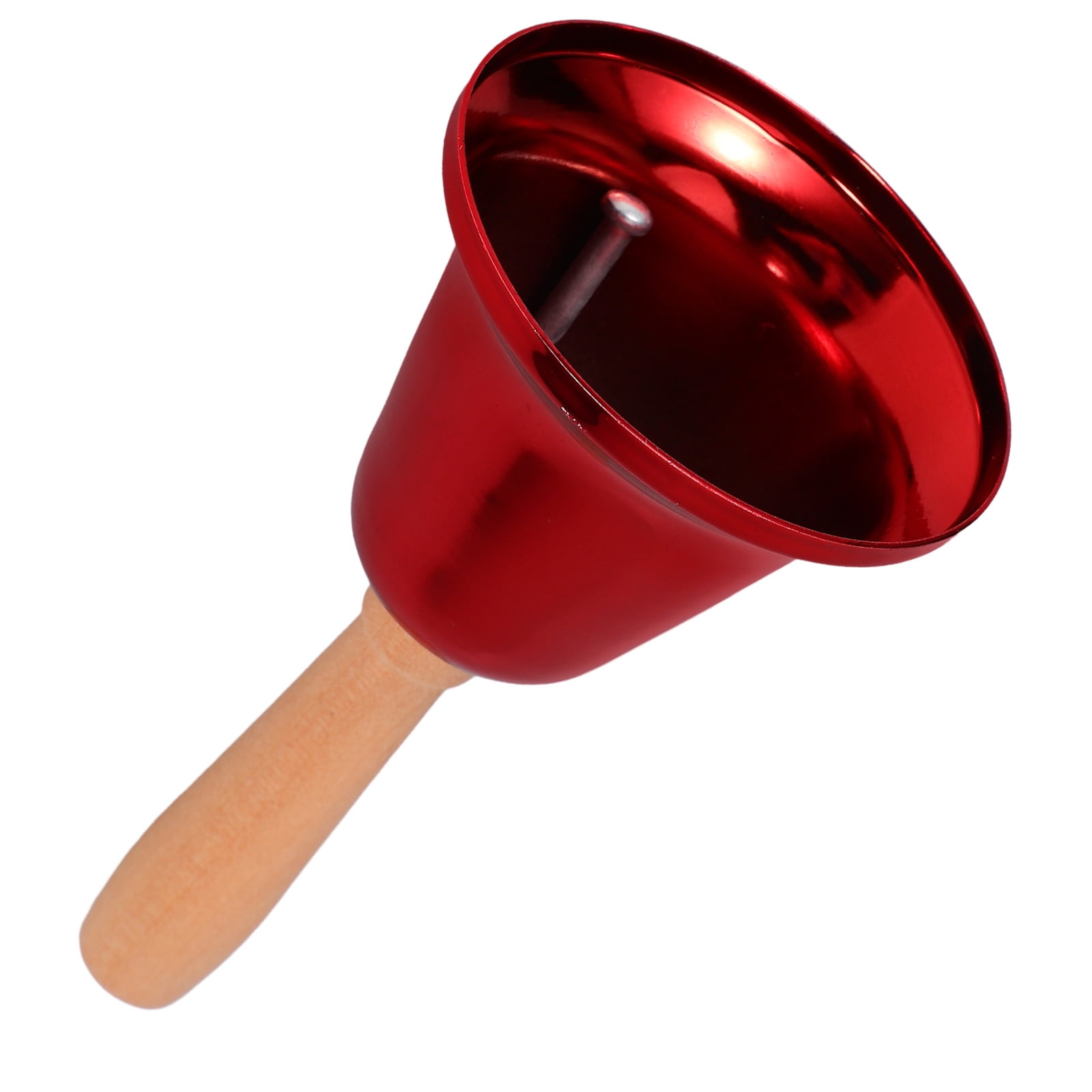 AURARMLET 1Pack Iron Wood Hand Bell Red Round for Family Alerting in ...