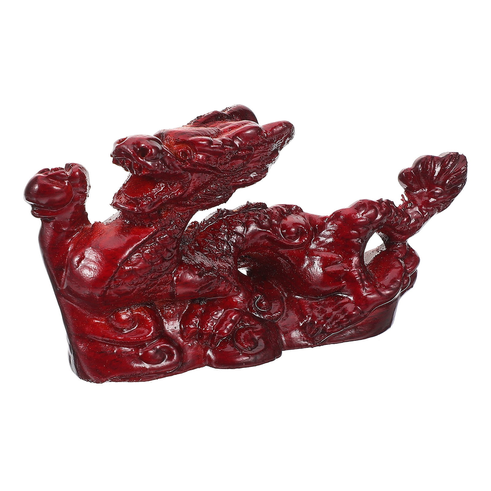 AURARMLET 1Pack Mini Dragon Statue Red Wood Decoration For Office Space ...