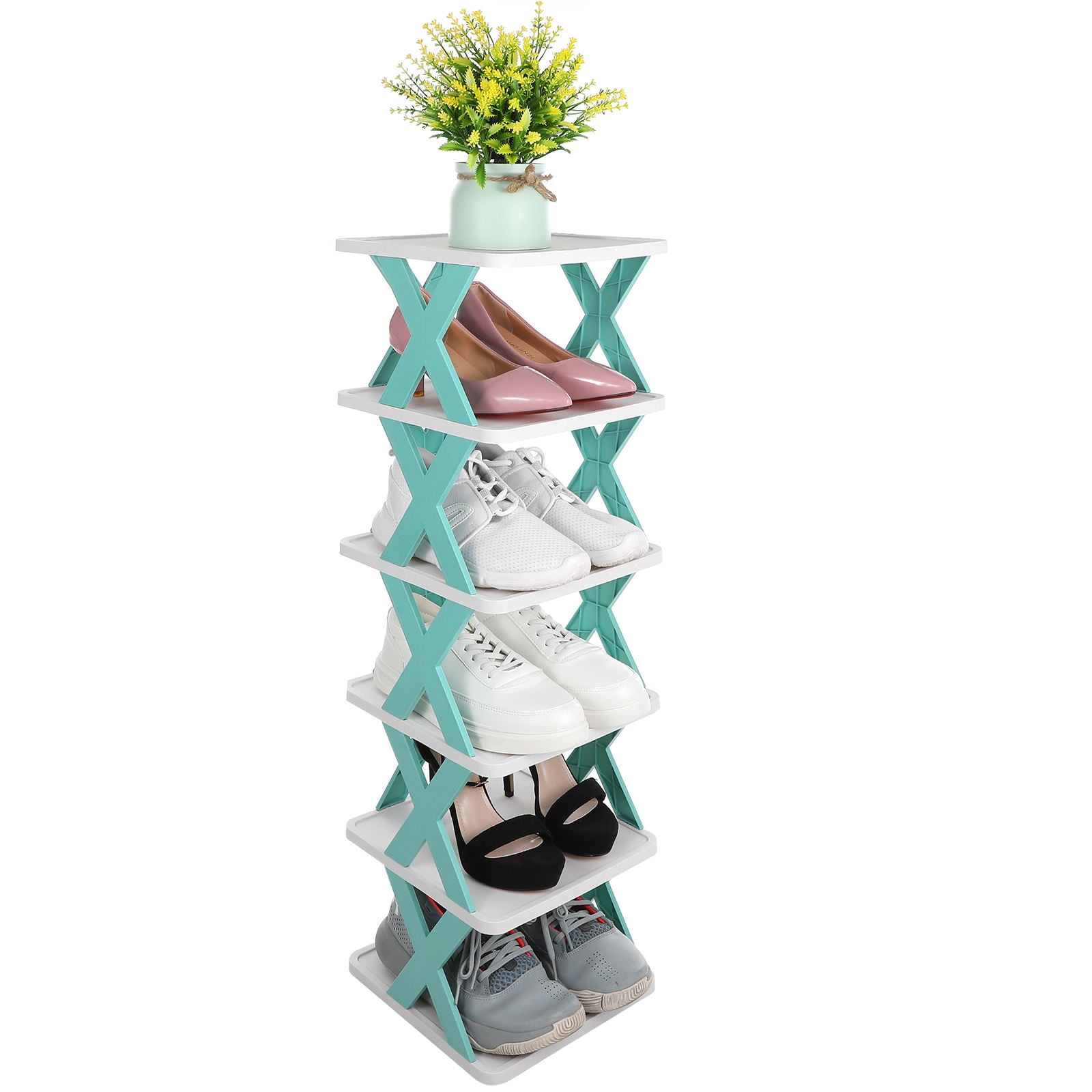 AURARMLET 1Pack Modern Design Shoe Rack with Shelf for Hallway Entryway ...