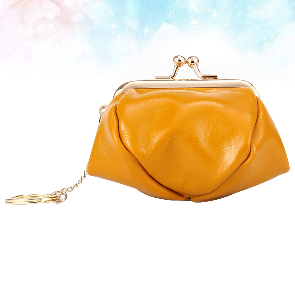 AURARMLET 1Pack Small Change Purses for Women Rectangular Yellow ...