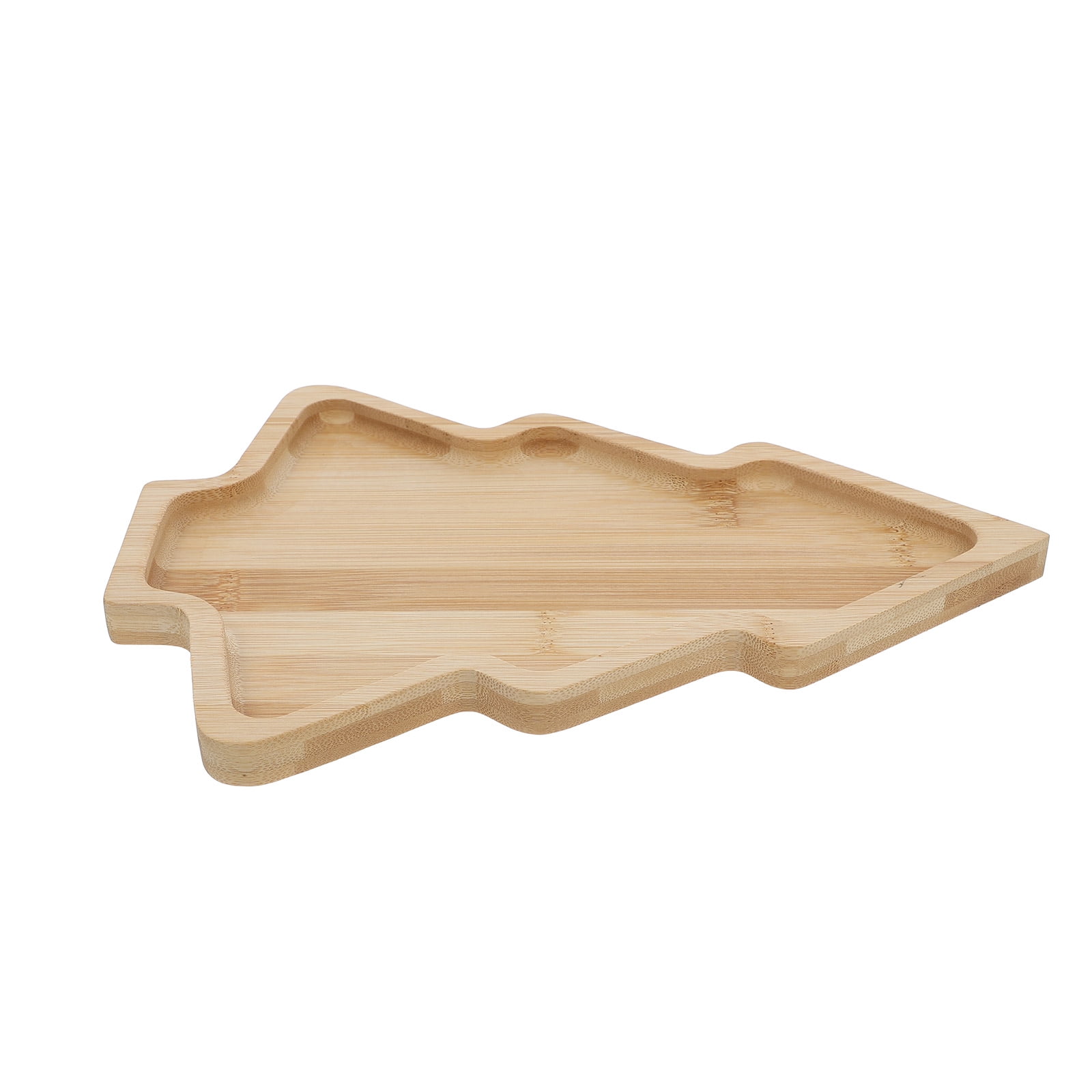 AURARMLET Wooden Christmas Serving Platter Salad Plate Bamboo 1 Pc ...